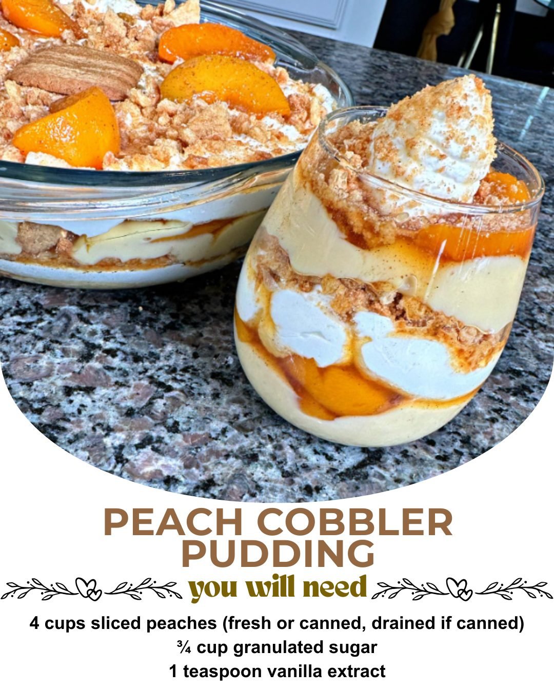 Peach Cobbler Pudding (Warm, Creamy & Comforting Dessert – easy recipes
